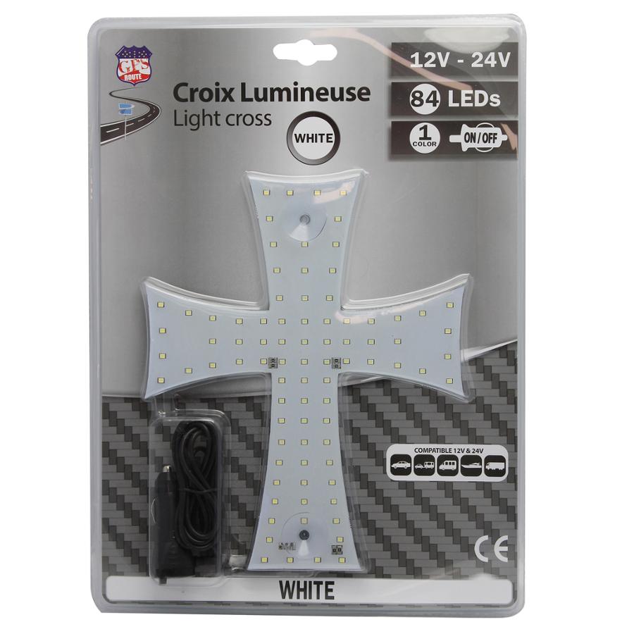 DECO CROIX 84 LEDS BLANC 12/24V