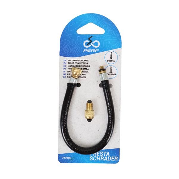 RACCORD DE POMPE SCHRADER + EMBOUT PRESTA